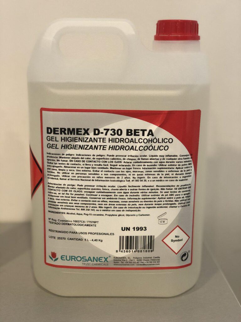 Gel Dermex D-730 beta de 5 lts autentico - limpitodos.com